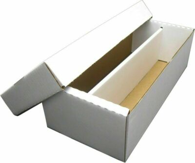 1600 CT. 2 ROW BASEBALL CARD CARDBOARD BOX fits 3X4 TOPLOADERS SHOEBOX ...