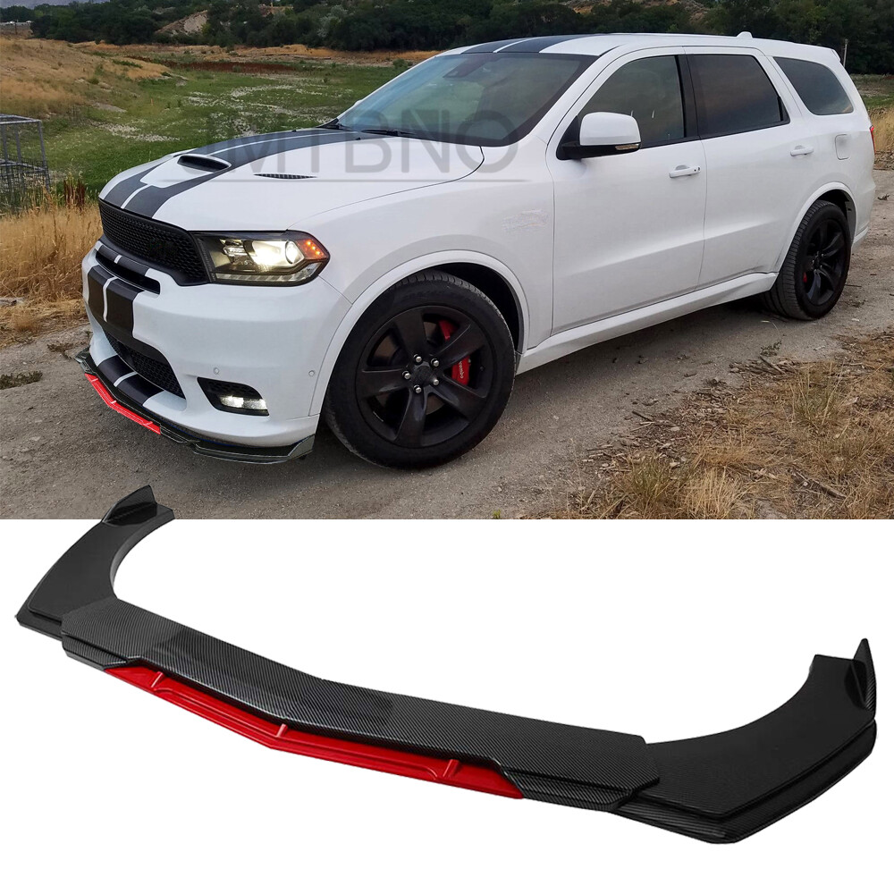 For Dodge Durango SRT R/T Front Bumper Lip Spoiler Splitter Carbon ...