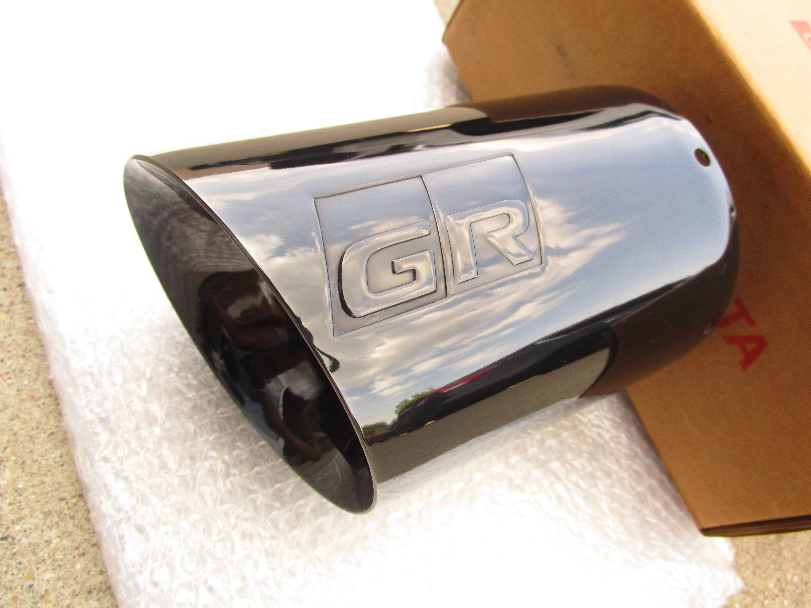 22 - 24 TOYOTA GR86 ANGLE CUT POLISHED BLACK CHROME STEEL EXHAUST TIP ...