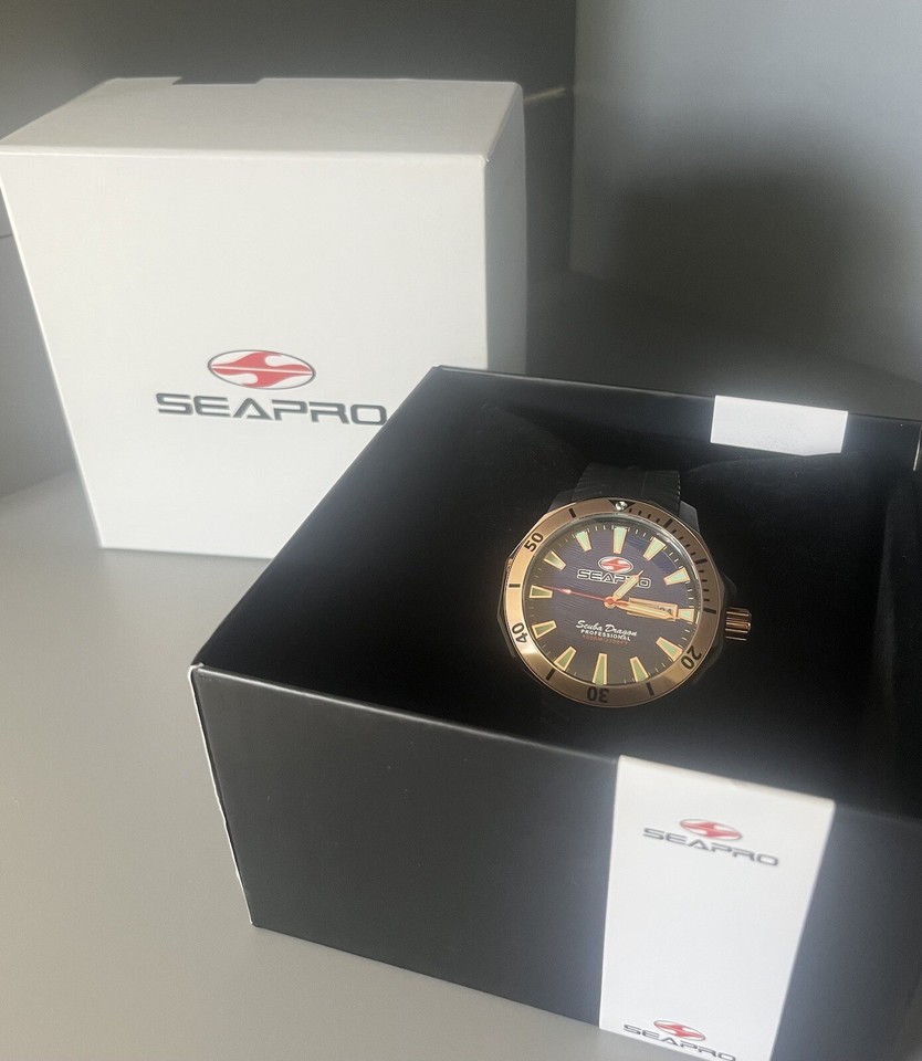 Seapro Scuba Dragon Diver Limited Edition 1000m Wave Dial Men’s Quartz ...