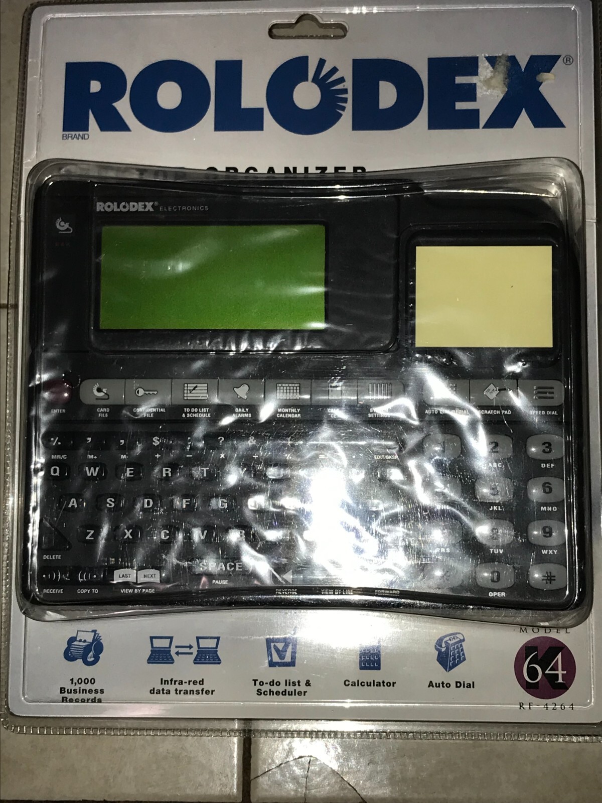 Rolodex Electronic 64k Desktop Organizer RF 4264 Infra Red Data ...