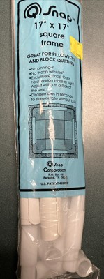 Q Snap Square Quilting Frame 17x17 Lightweight Portable PVC New ...