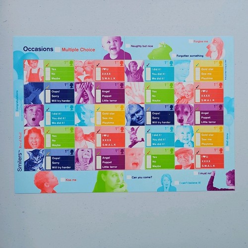 LS12 GB Royal Mail SMILERS SHEET 'Occasions' 20 x 1st Class UNMOUNTED ...