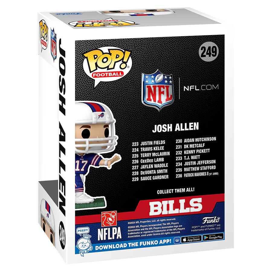 Josh Allen Funko POP! NFL: Fanatics Exclusive Figure #249 Buffalo Bills ...