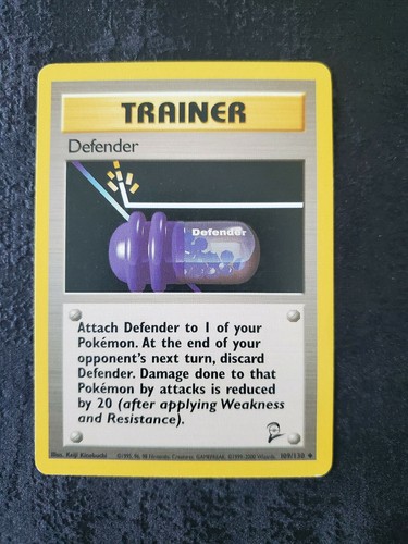Defender Trainer Pokemon Card Base Set 2 2nd base Set 109/130 Uncommon ...