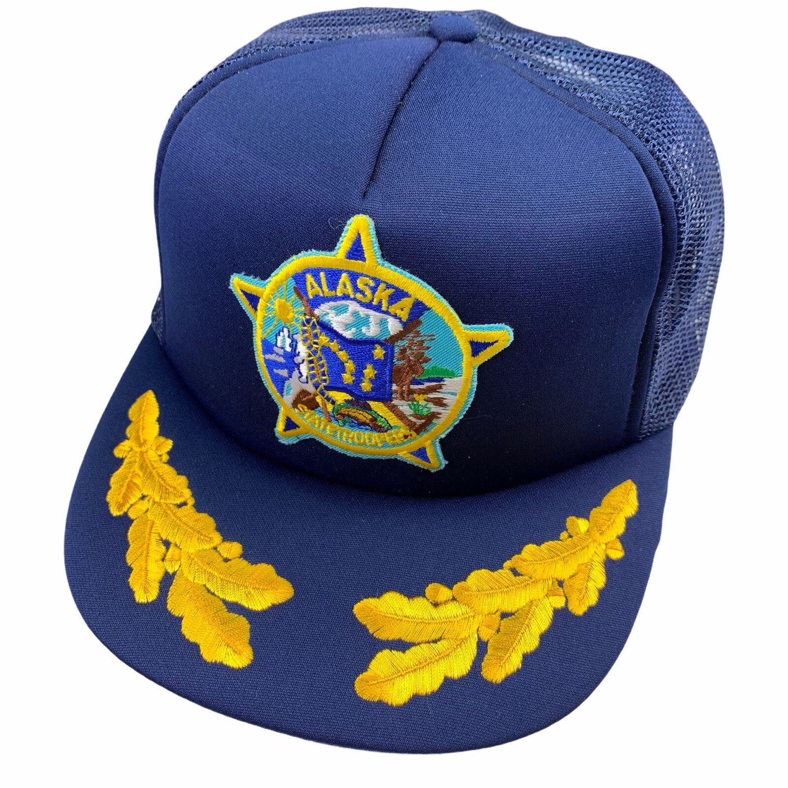 VTG NOS Alaska State Trooper Police Trucker Hat Snapb… - Gem