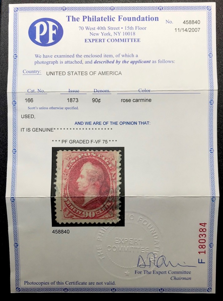 #166 Used, PF Graded 75, PF Certificate # 458840 | eBay
