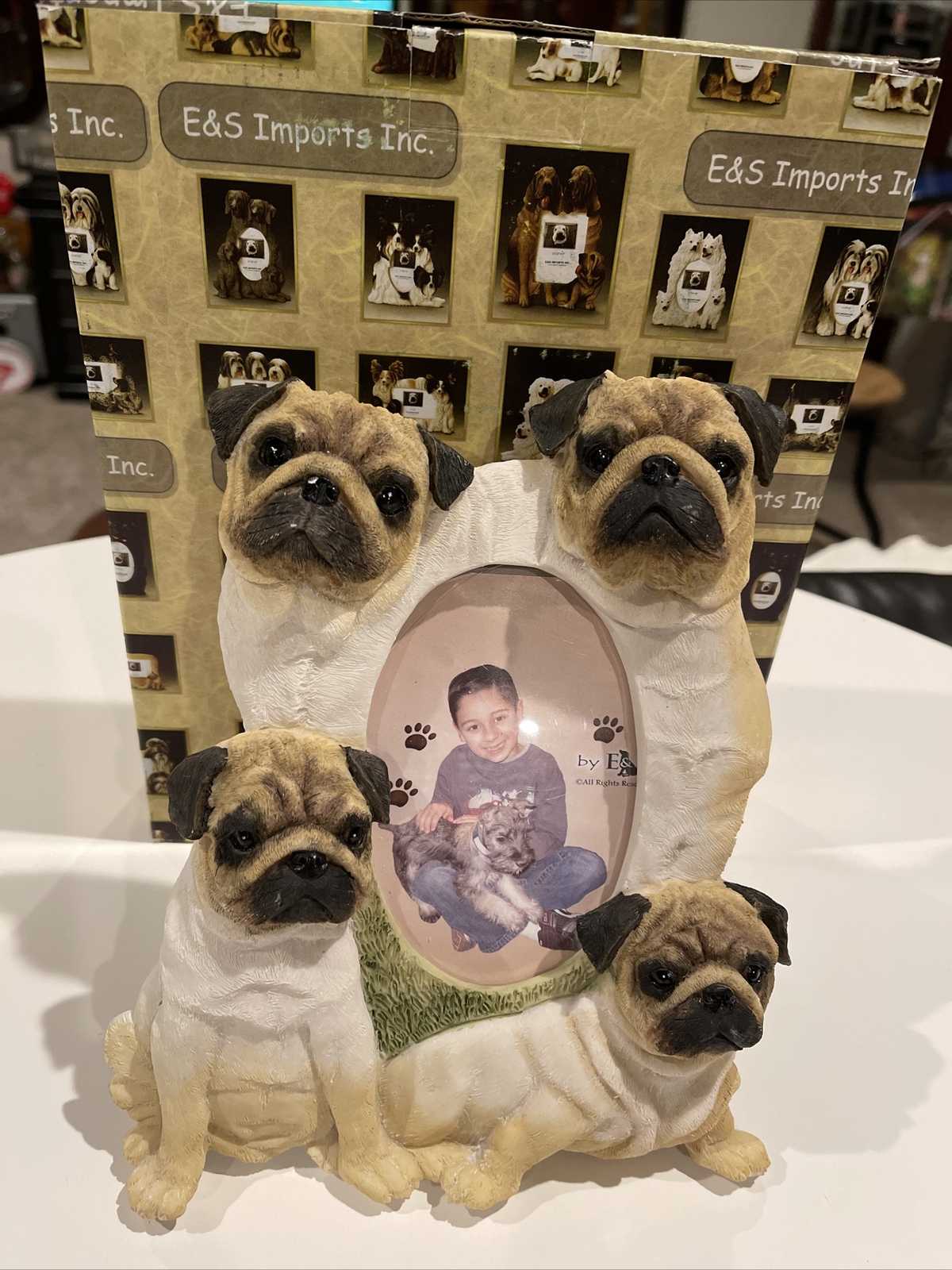 E&S Imports Inc. Pug Picture Frame NIB holds 3 1/2 x 5 picture | eBay