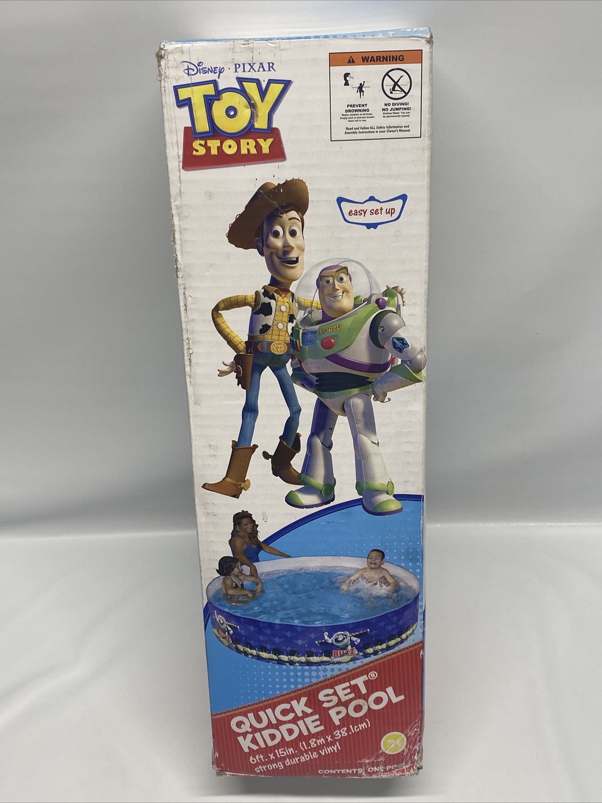 Disney Pixar Toy Story Qiuck Set Kiddie POOL 6ft x 15in. Buzz Light ...