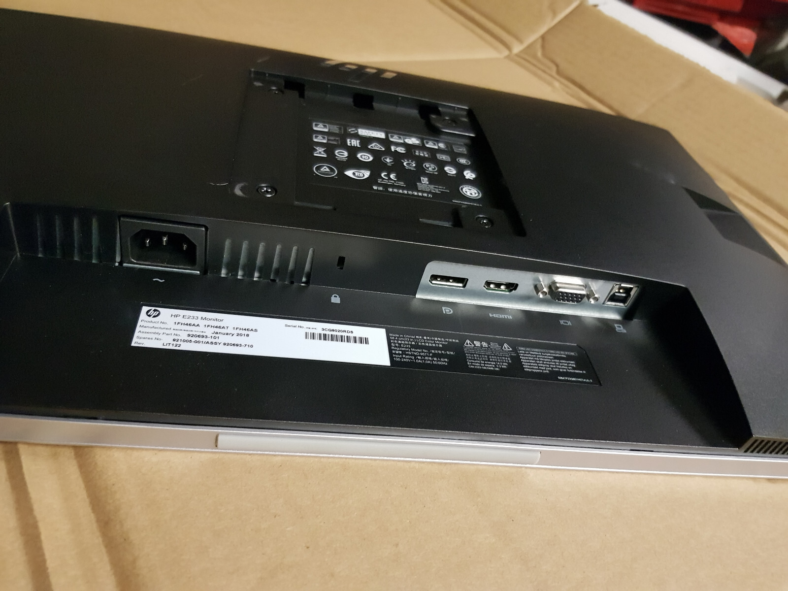 HP EliteDisplay E233 23" FHD 1080p Widescreen IPS Monitor -VGA HDMI ...