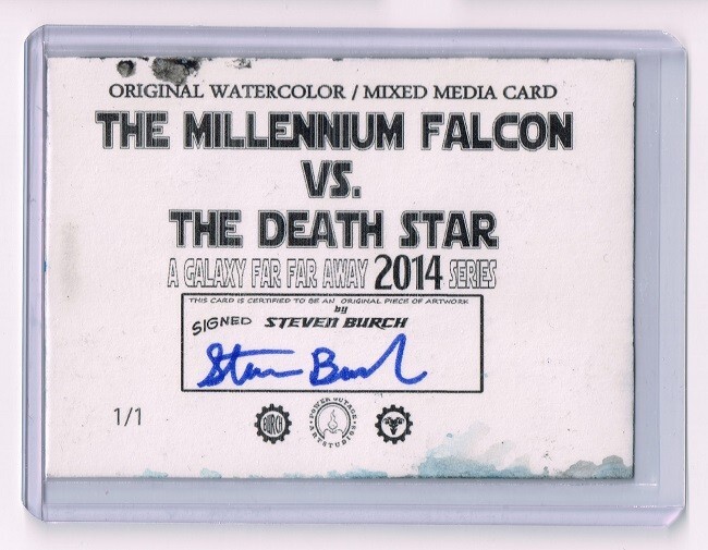 ACEO Sketch Card DEATH STAR Watercolor STAR WARS by Steven Burch 1/1 | eBay