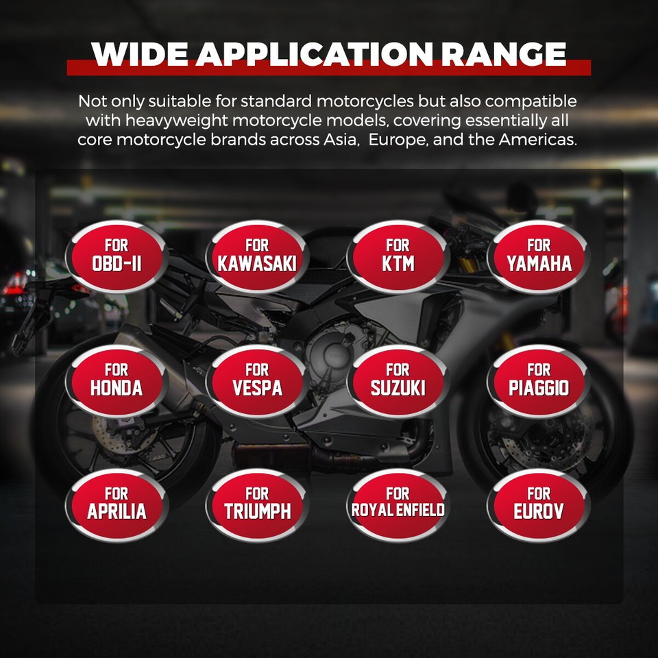 OBD2 Motorcycle Diagnostic Tool Fault Code Reader Fit for Kawasaki ...