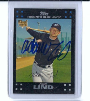 Adam Lind autographed Signed Blue Jays 2007 Topps #279 Baseball Card RC ...