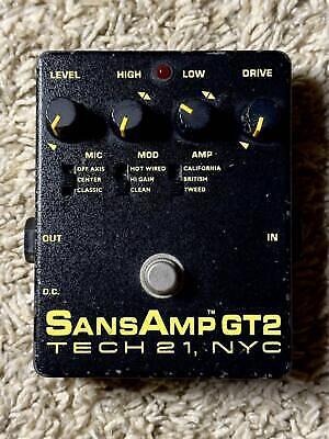 Tech 21 GT2 SansAmp TRI-AC Classic Tube Amp Emulator Guitar Effects ...