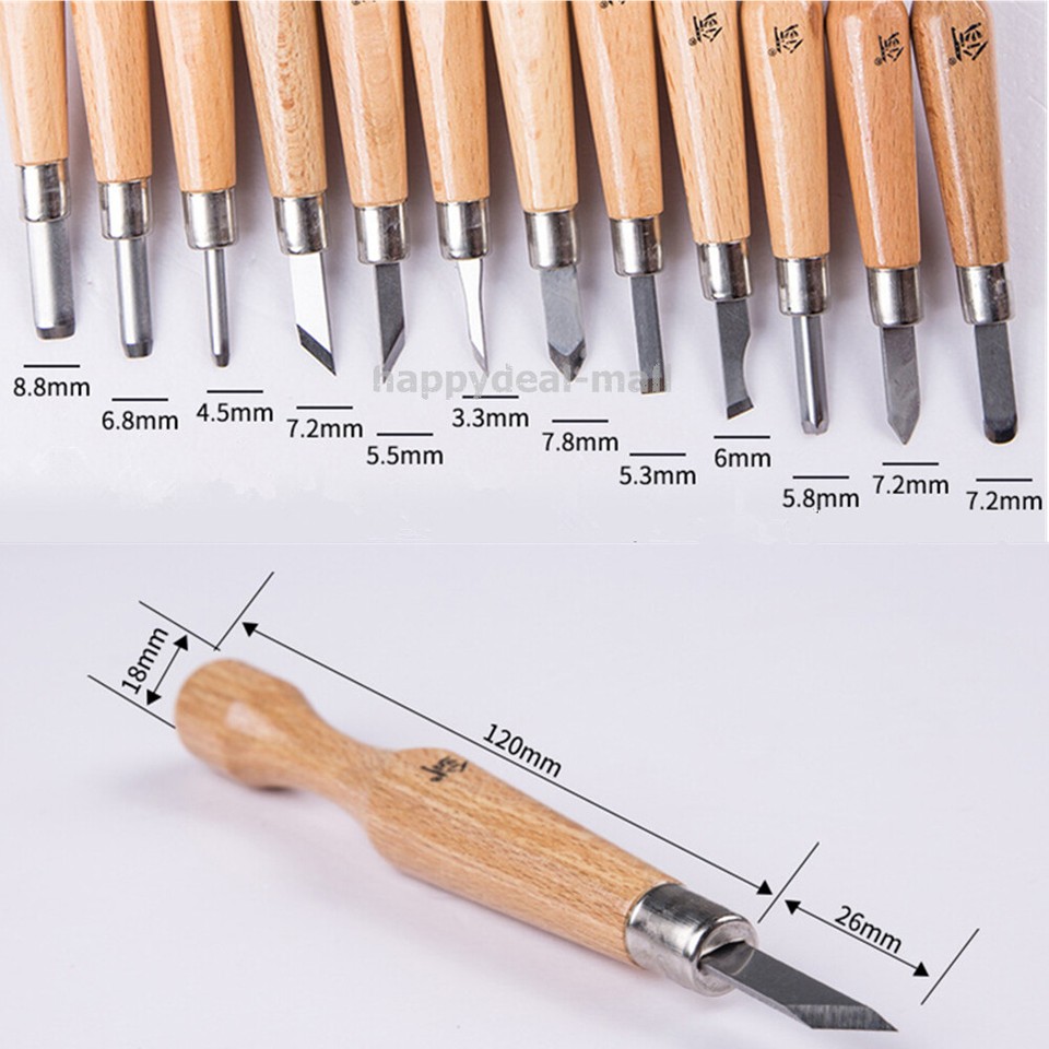 12Pcs Professional Wood Carving Set Hand Chisel Set Woodworking Gouges ...