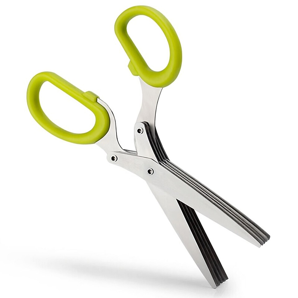 Stainless Steel Vegetable Scissors 5 Blades Scallion Scissors Herb ...