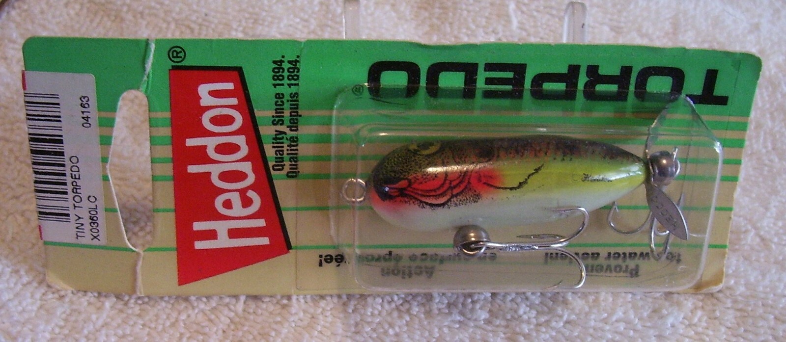VINTAGE HEDDON TINY TORPEDO LURE 4/10/22 IN PACKAGE 2" TOUGH COLOR | eBay