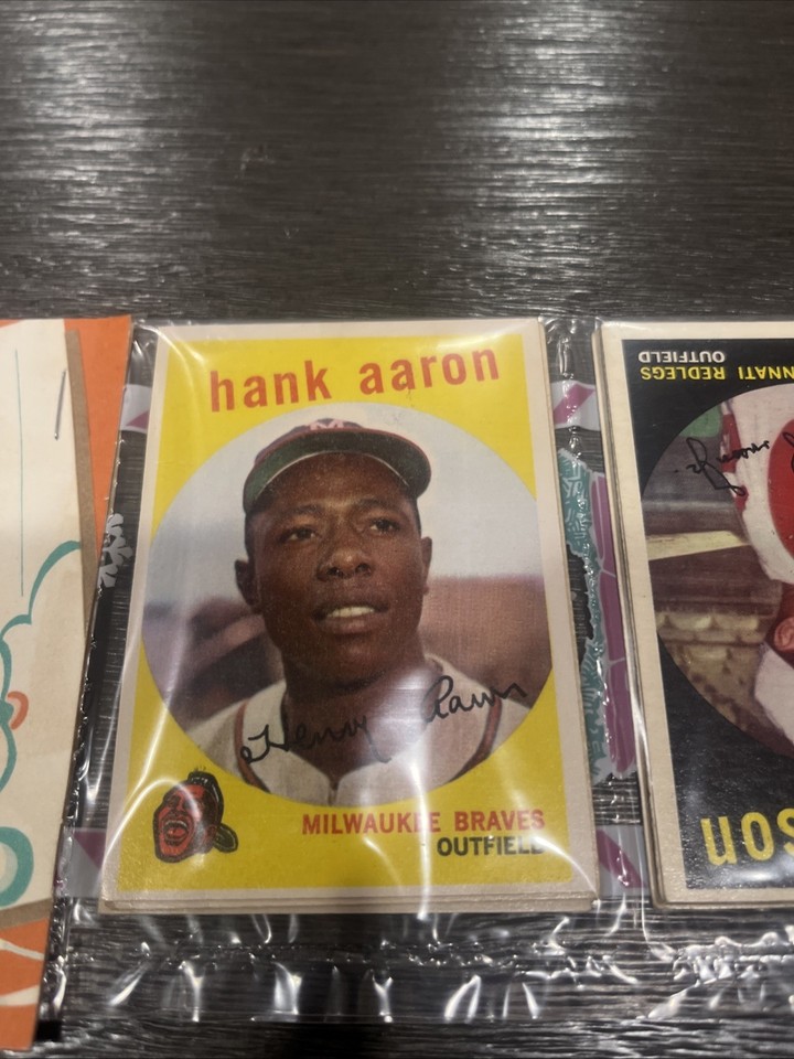 1959 Santa Gift Pack With Hank Arron Duke Snider And Vida Pinson All On ...