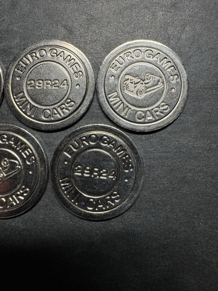 Euro Games Mini Car Token 29r24 Lot Of 7 Coins Rally Europe Racing Cars ...