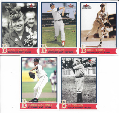2007 Fleer Red Sox 100th 5 Card Lot With Cy Young + Jean Yawkey NM | eBay