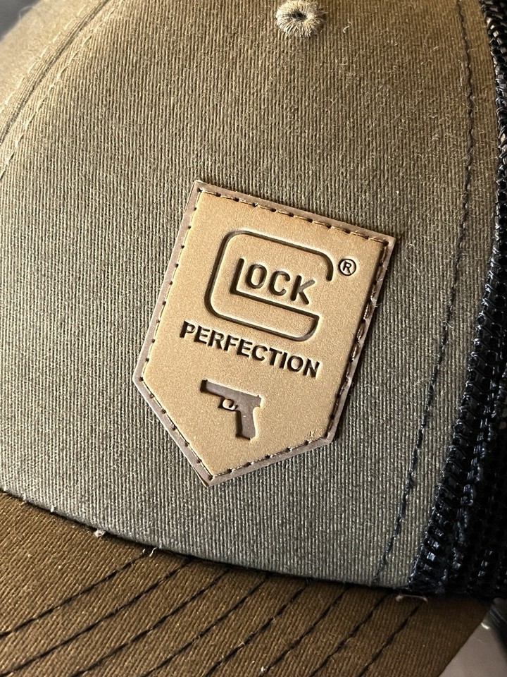 Glock Perfection Brown/Black Mesh Cap Logo Trucker Hat Snapback One ...