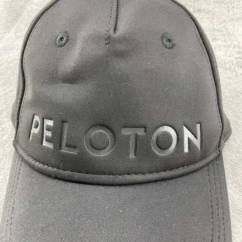 Peloton Baseball Cap Hat Black Out OS Red Strap Workout Active ...