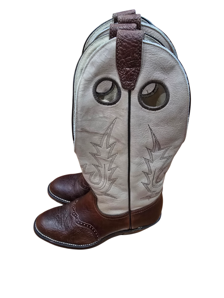 women boulet boot leather brown and beige color size 6.5 | eBay