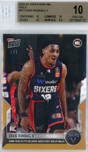 2022-23 TOPPS NOW CRAIG RANDALL II NBL GOLD #15 - GRADED BGS PRISTINE ...