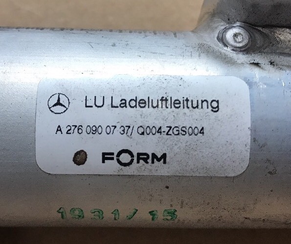 2016 Mercedes-Benz GL450 TURBO TURBOCHARGER INTERCOOLER AIR HOSE ...