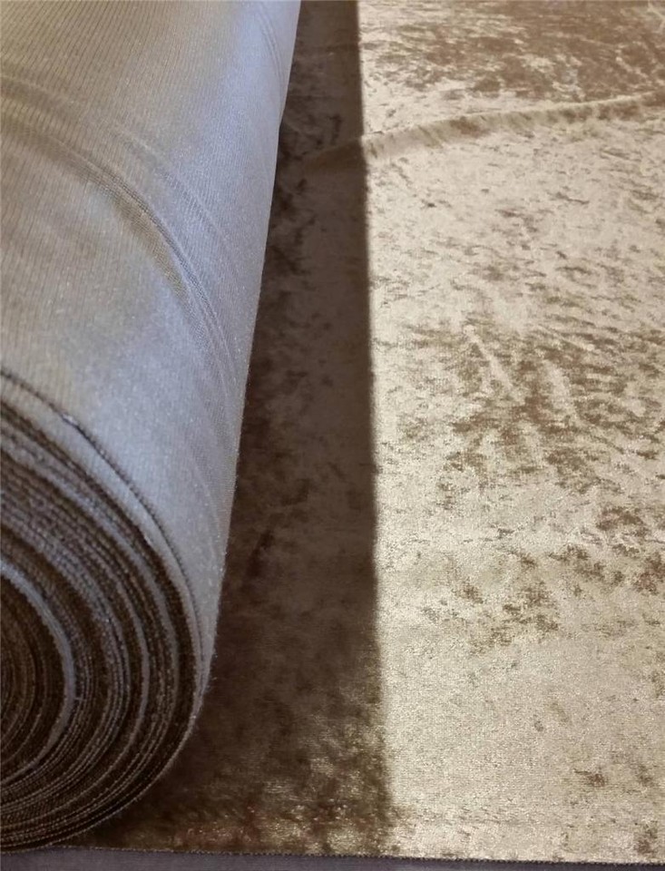 Gold Poly Velour Velvet Fabric Upholstery Drapery Material Sold by the ...