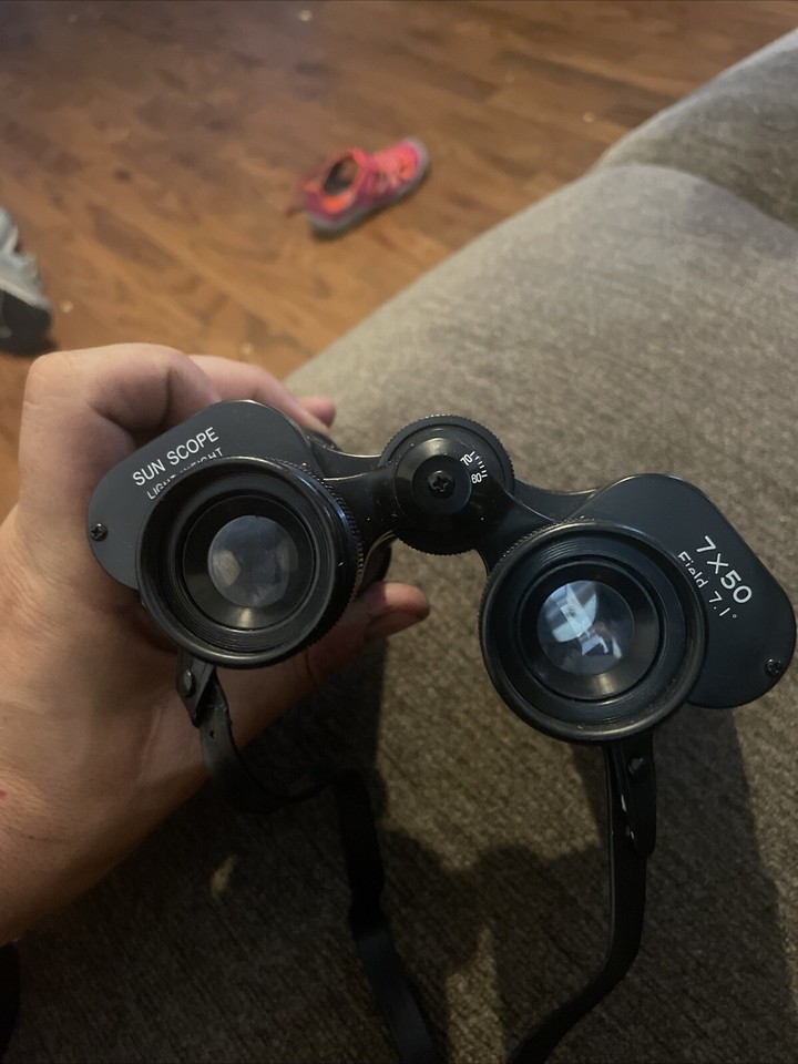 VINTAGE WORKING COND. SUNSCOPE BINOCULARS 19801 7 X 50 7.1 GOOD COND ...