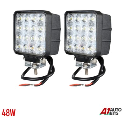 2 X High Power 12v 24v Led Work Lamp Spot Lights Fit For Daf Man Scania ...