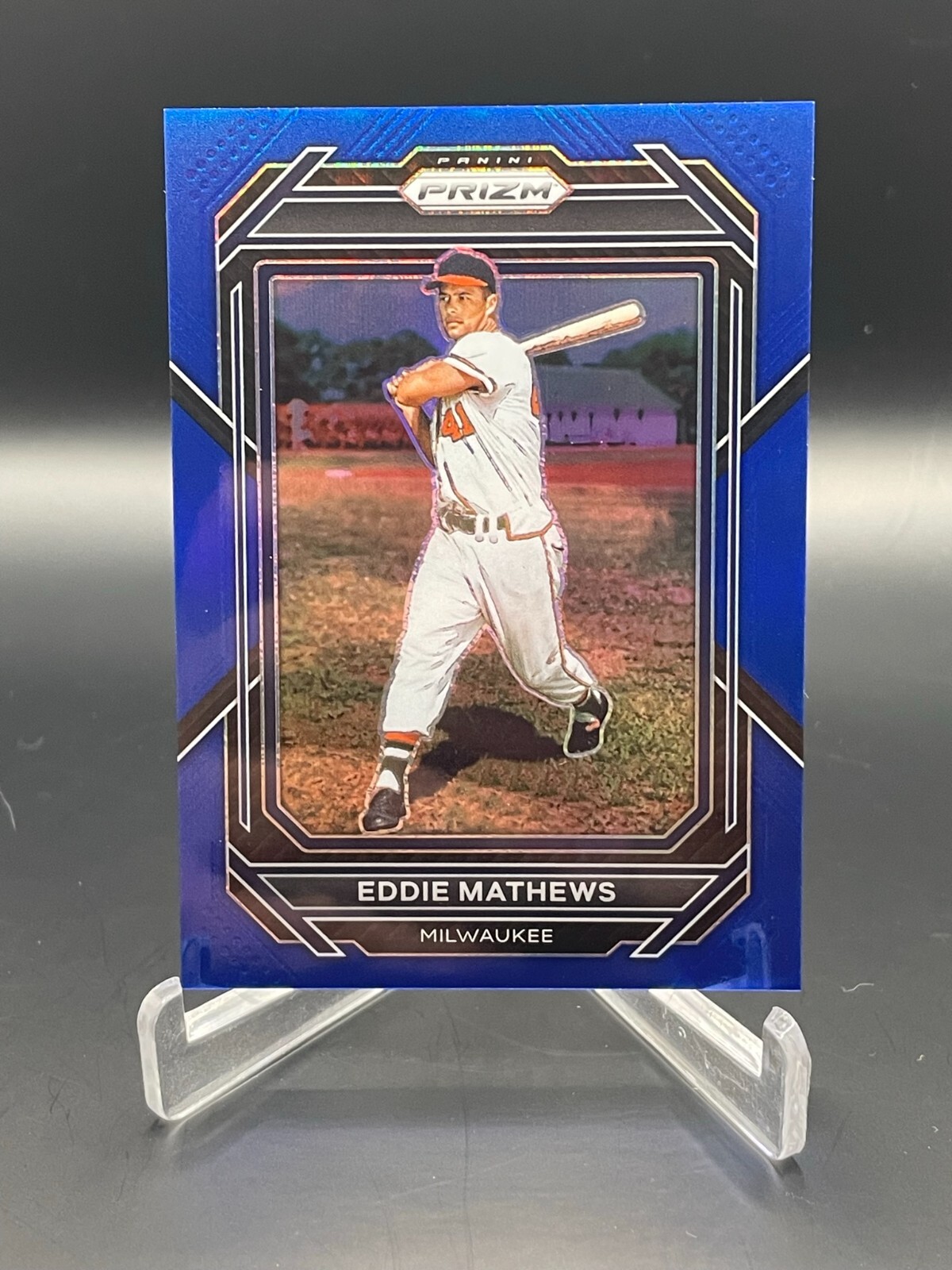 2023 Panini Prizm - Blue Prizm #280 Eddie Mathews /149 for sale online ...