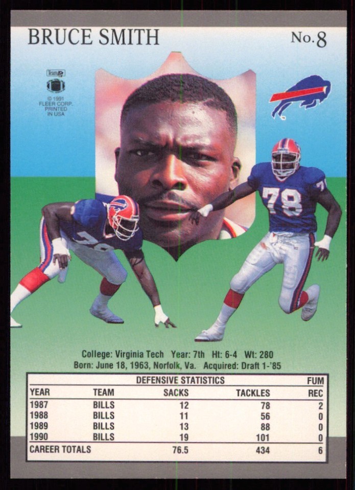 1991 Fleer Ultra Bruce Smith Buffalo Bills #8 | eBay