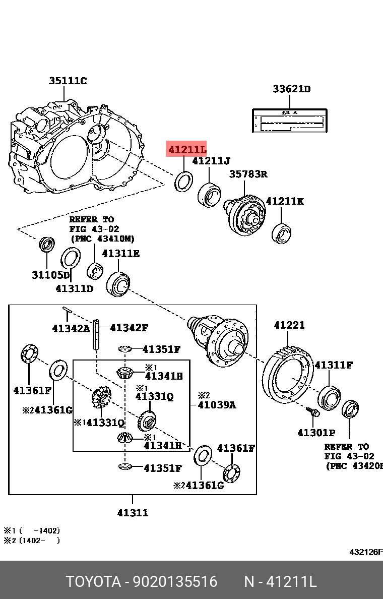 Genuine OE washer, plate for rear differential drive pinion, 9020135516 ...