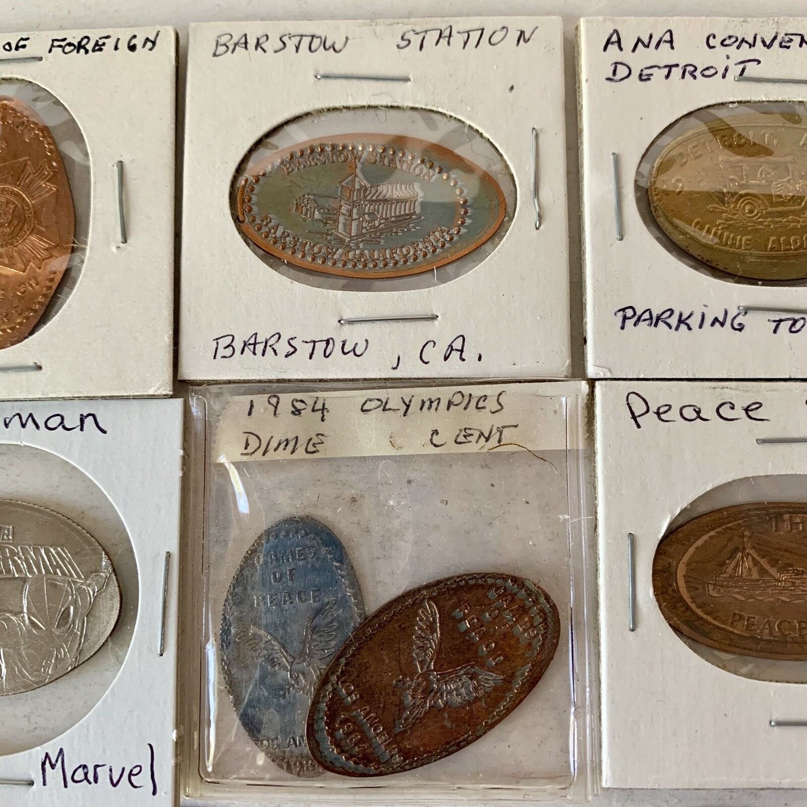 52 Elongated Silver Dime Nickels Pennies ~ Prison, Spider-Man, 1984 ...