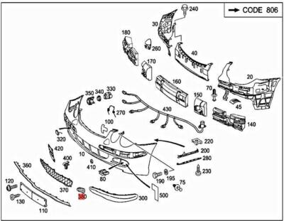 Genuine MERCEDES BBDC S211 W211 E-CLASS W211 Grille 2118850953 | eBay