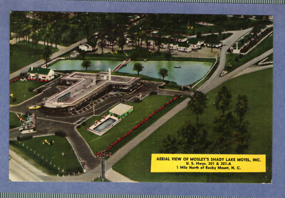 Postcard Mosley's Shady Lake Motel U. S. 301 Rocky Mount North Carolina ...