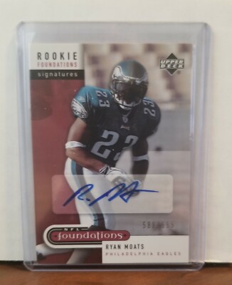 Ryan Moats UD Foundations Autograph Rookie. Card # 588/699 | eBay