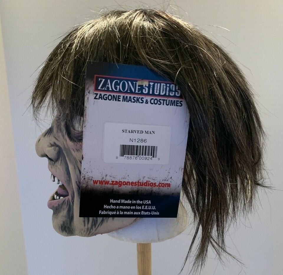 ZAGONE STUDIOS STARVED MAN ZOMBIE MASK HALLOWEEN COSPLAY LIFE SIZE FULL ...