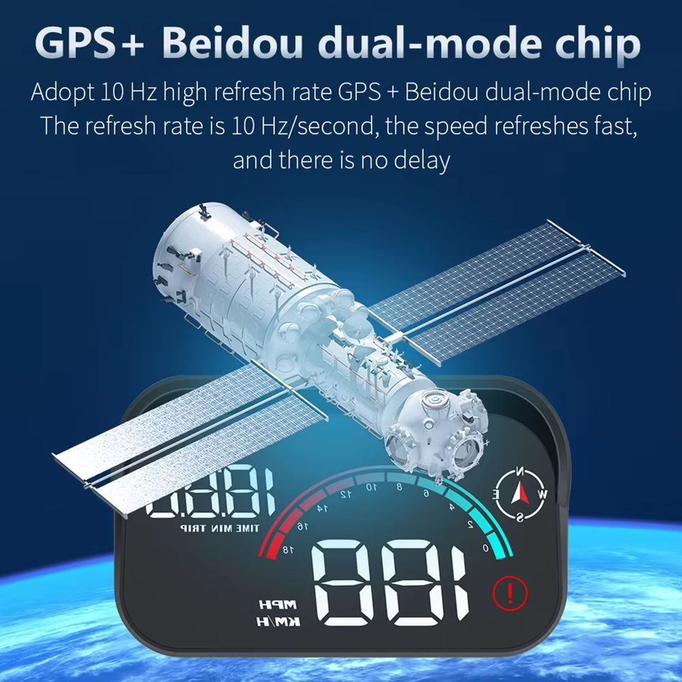 US Digital Speedometer Universal GPS Car HUD Head Up Display MPH ...