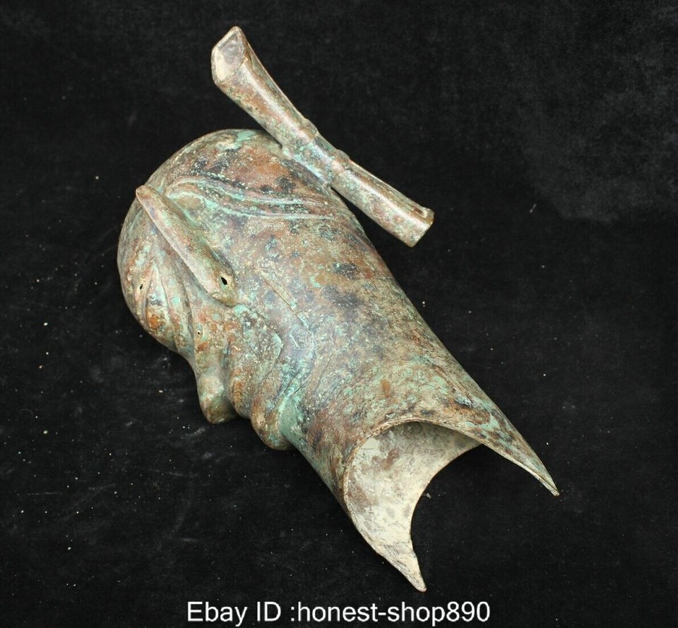 12.8" Old China Chinese Antique Xi Han Bronze Ware Dynasty San Xing Dui ...