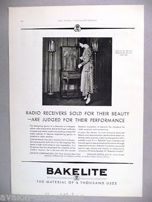 Bakelite Radio Hardware PRINT AD - 1930 ~~ Bakelite Corporation | eBay