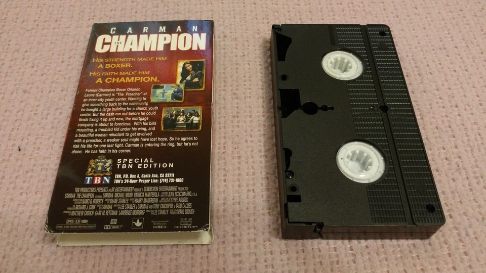 Carman - The Champion (2001) VHS Michael Nouri Orlando Leone Jr. boxing ...