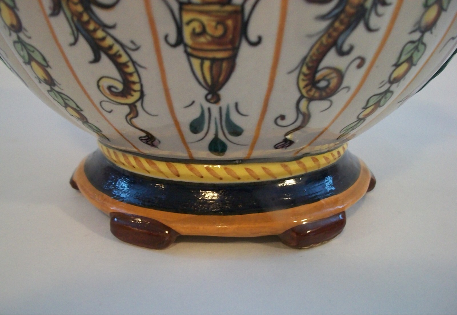 EGISTO FANTECHI - Hand Painted Majolica Center Bowl - Italy - Early ...