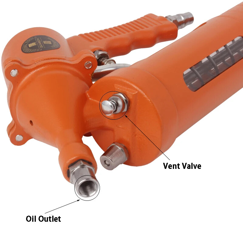 High Pressure Butter Machine Small Pneumatic Grease Gun Holding A ...