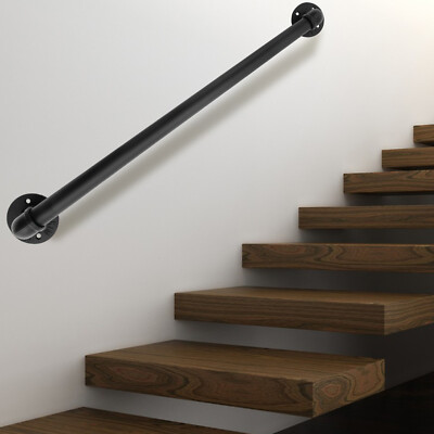 3Ft Metal Handrail Stairs Wall-Mounted Railing Indoor Outdoor Wall ...