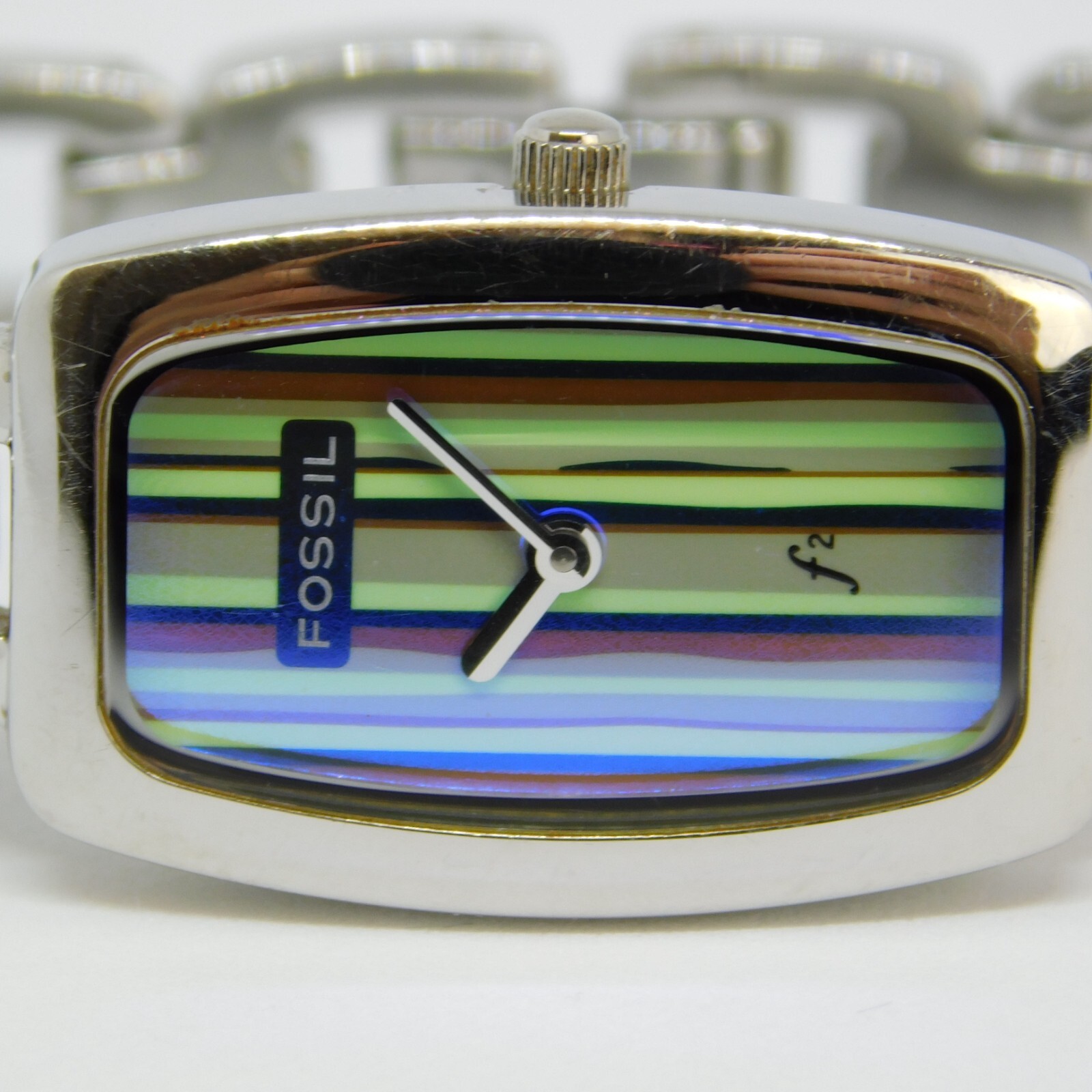 Fossil F2 ES-9472 All Stainless Steel Quartz Women's Watch Sz.5 1/2 ...