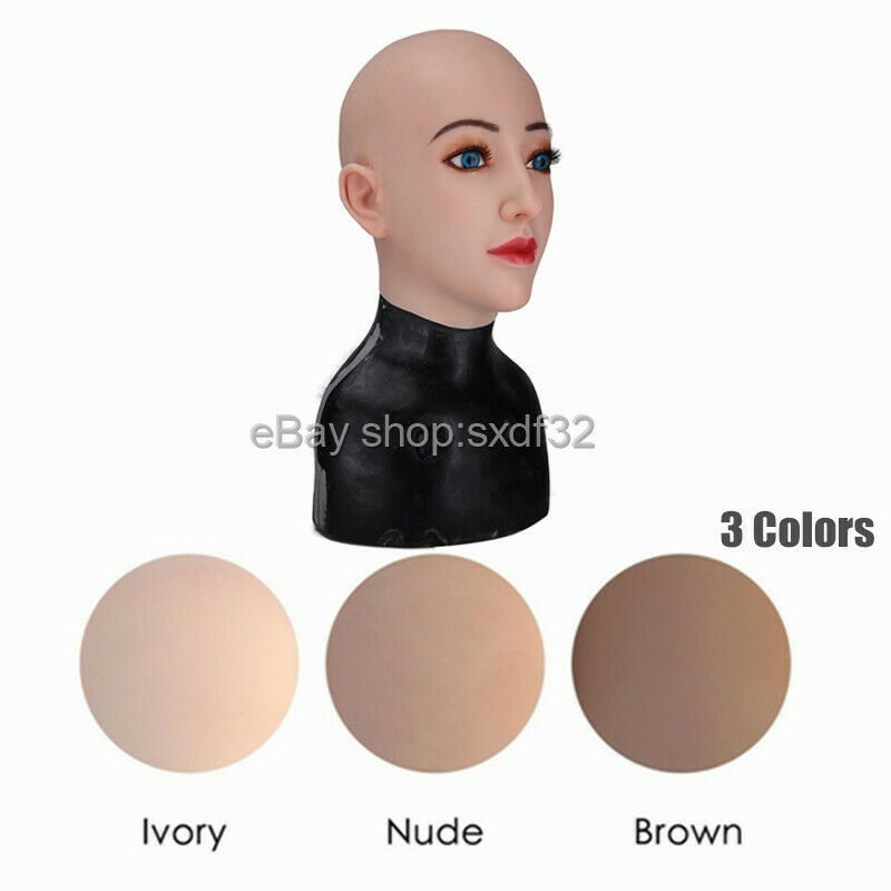 Female Face Headgear Disguise Silicone Realistic Crossdresser ...