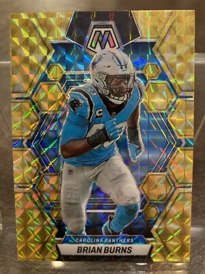 2023 Panini Mosaic Brian Burns Reactive Yellow Prizm #29 Panthers | eBay